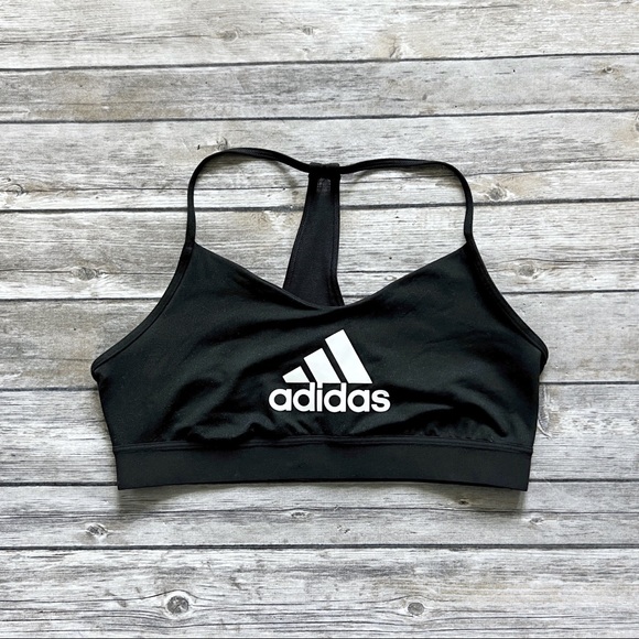 adidas | Intimates & Sleepwear | Adidas Strappy Black Racerback Logo ...